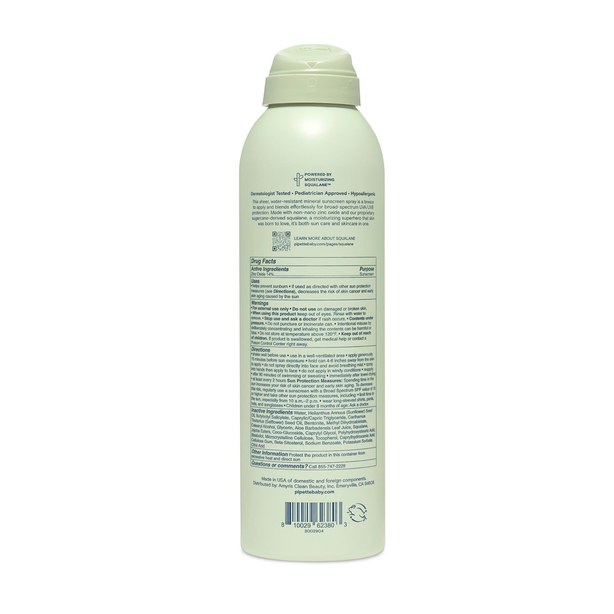 SPF 30 Mineral Sunscreen Spray | Pipette