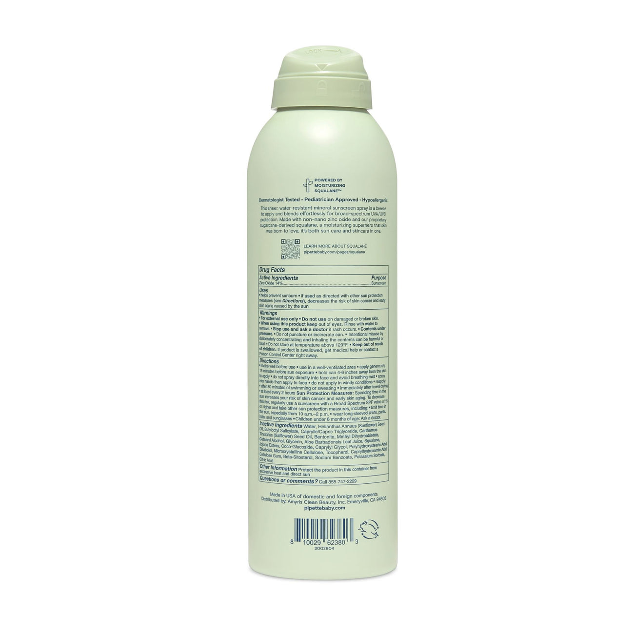 SPF 30 Mineral Sunscreen Spray | Pipette