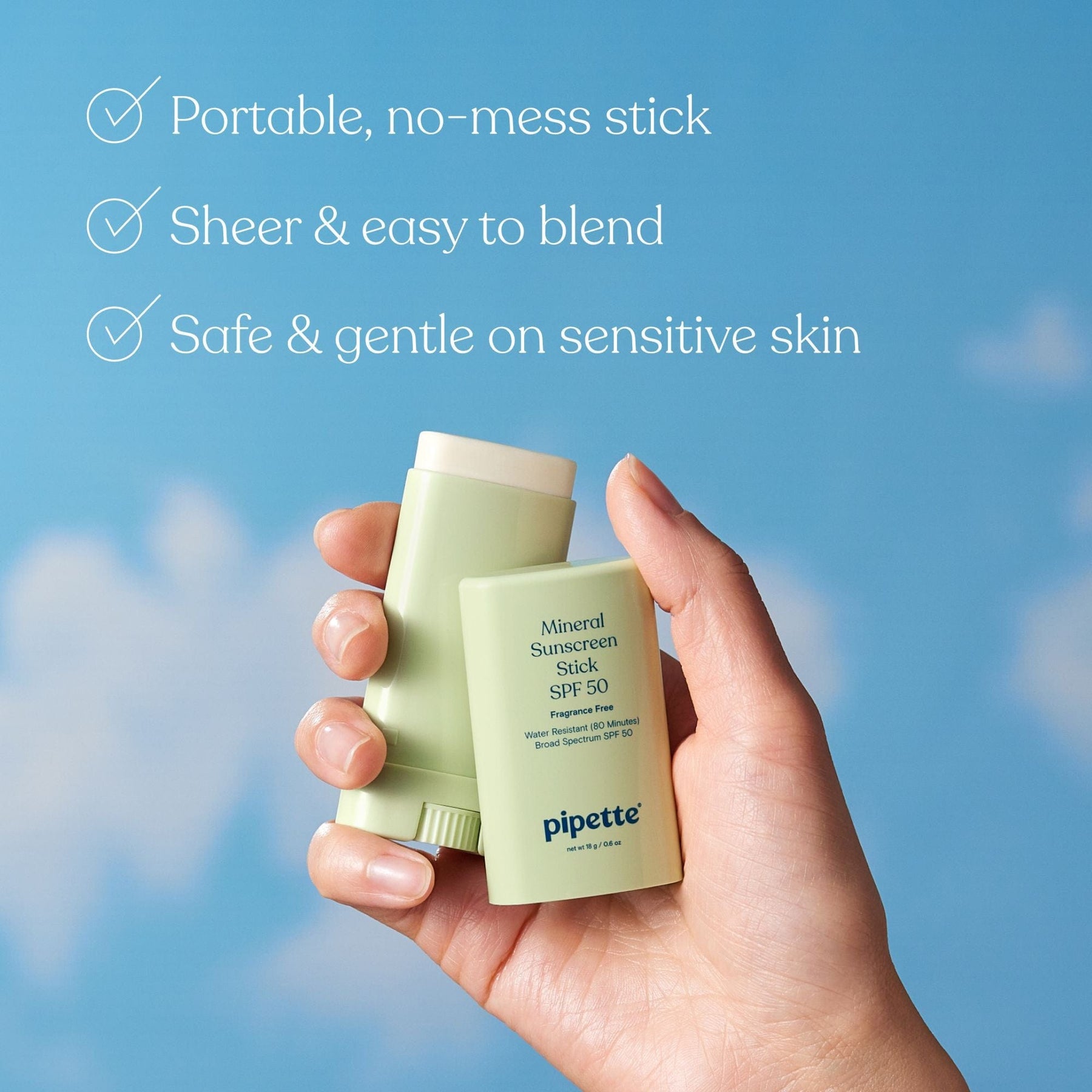 SPF 50 Mineral Sunscreen Stick | Pipette